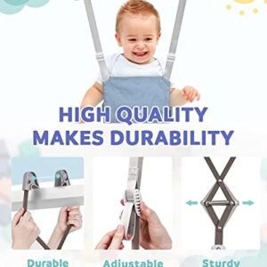 Infant Master Doorway Jumper, Johnny Jumper w/ Adjustable Seat Bag, Durable Baby Door Bouncer & Swing Jumper w/ Steel Spring, Wise Gift Choice for Infant & Toddler, Easy to Use, Blue