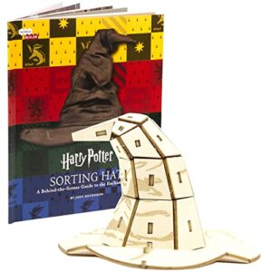 incredibuilds harry potter sorting hat 3d wood puzzle & model figure kit (64 pcs) – build & paint your own 3-d book movie toy – holiday educational gift for kids & adults, no glue required, 10+ 