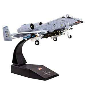 1/100 a-10 thunderbolt ii warthog attack plane（painted version） metal fighter military model diecast plane model for collection or gift