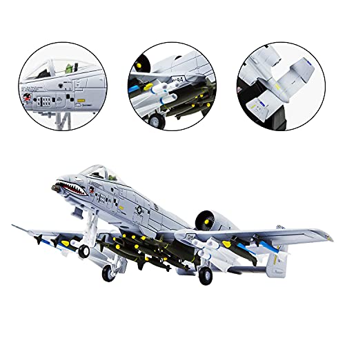 1/100 A-10 Thunderbolt II Warthog Attack Plane（Painted Version） Metal Fighter Military Model Diecast Plane Model for Collection or Gift