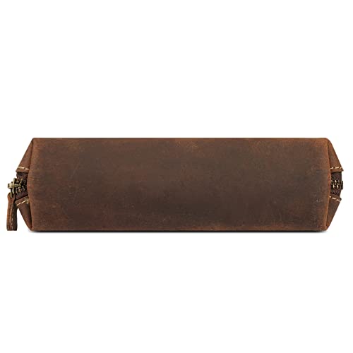 CestAntiQ Leather Pencil pouch Handcrafted pen case zippered pencil case Sleeve Elegant and practical gift for students artists Perfect for school Office College