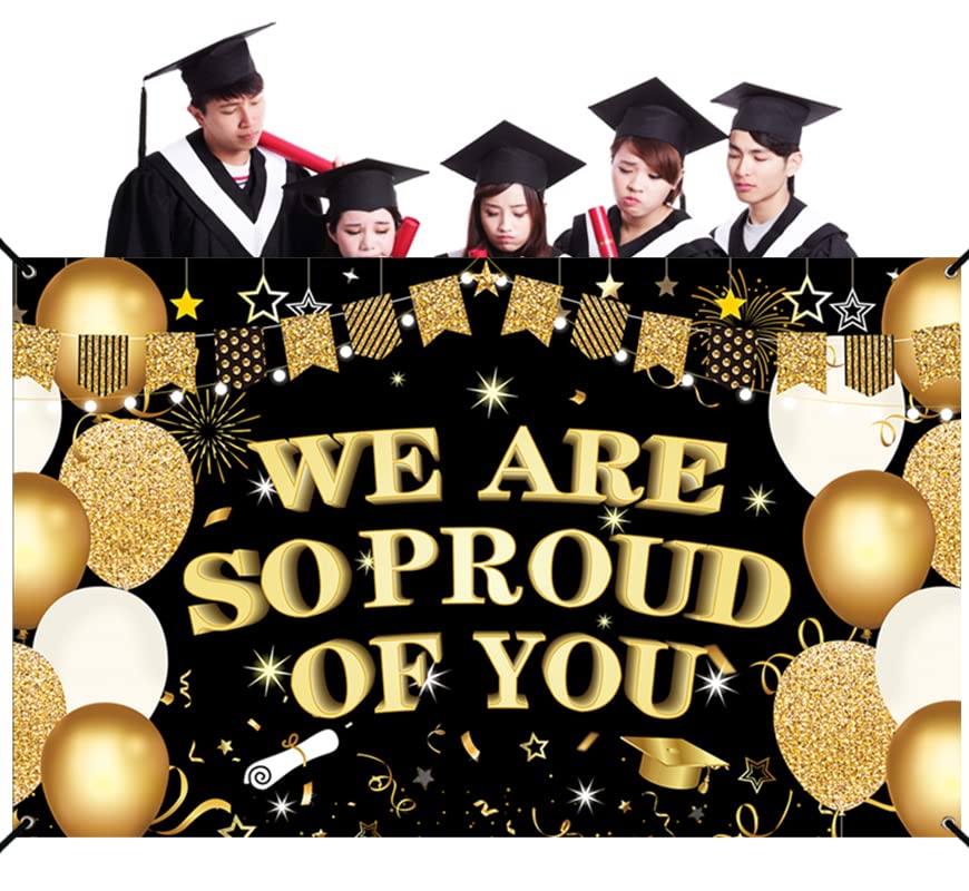 2023 Graduation Party Decorations, We are So Proud of You Backdrop Banner, We are So Proud of You Banner for Graduation Decorations 2023, Congrats Grad Party Decorations, Class of 2023 Decorations