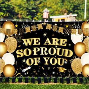 2023 graduation party decorations, we are so proud of you backdrop banner, we are so proud of you banner for graduation decorations 2023, congrats grad party decorations, class of 2023 decorations