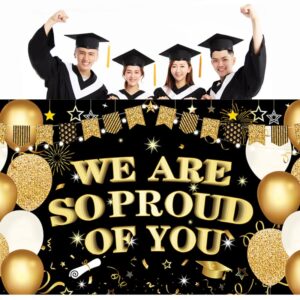 2023 Graduation Party Decorations, We are So Proud of You Backdrop Banner, We are So Proud of You Banner for Graduation Decorations 2023, Congrats Grad Party Decorations, Class of 2023 Decorations