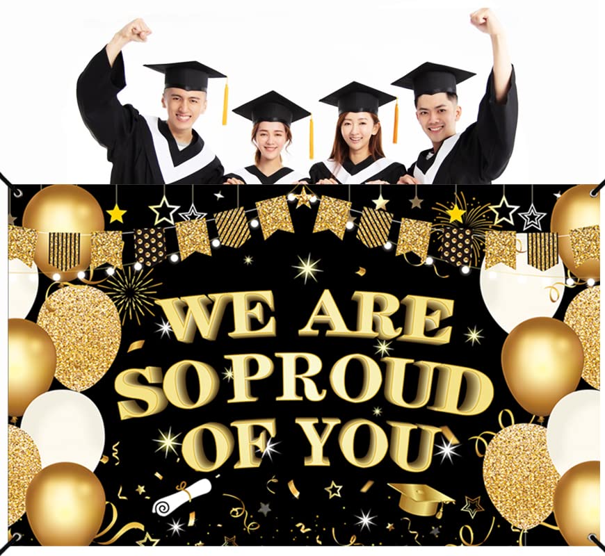 2023 Graduation Party Decorations, We are So Proud of You Backdrop Banner, We are So Proud of You Banner for Graduation Decorations 2023, Congrats Grad Party Decorations, Class of 2023 Decorations