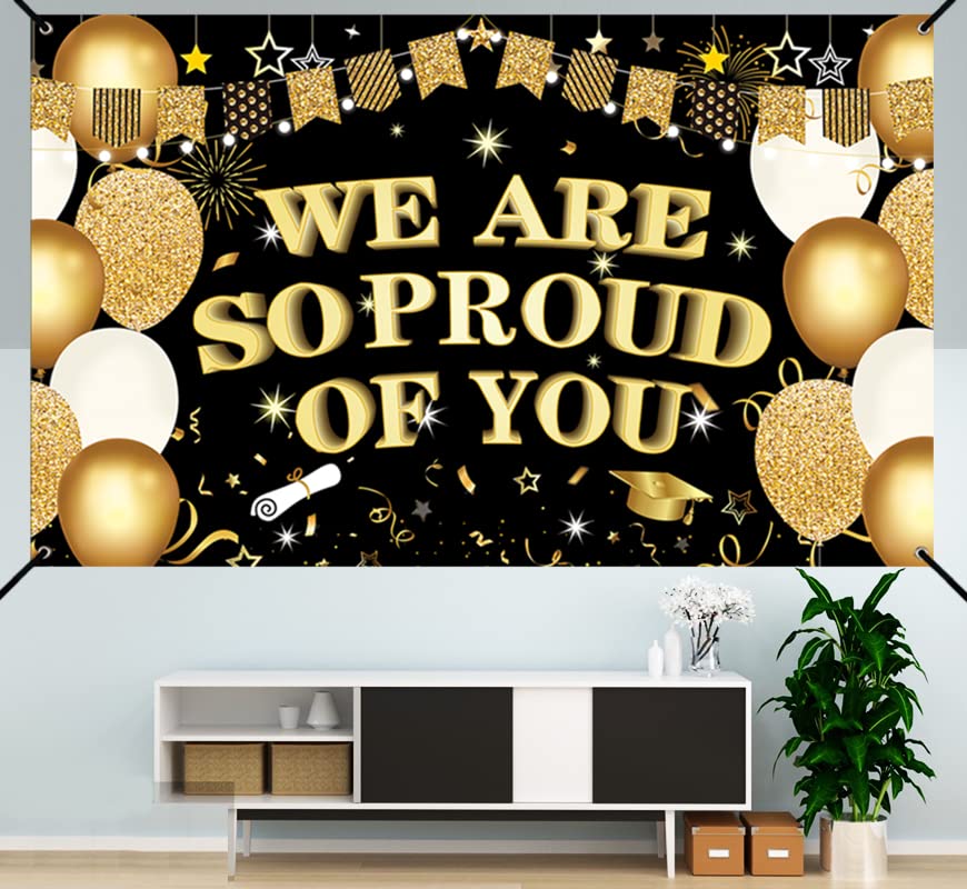 2023 Graduation Party Decorations, We are So Proud of You Backdrop Banner, We are So Proud of You Banner for Graduation Decorations 2023, Congrats Grad Party Decorations, Class of 2023 Decorations