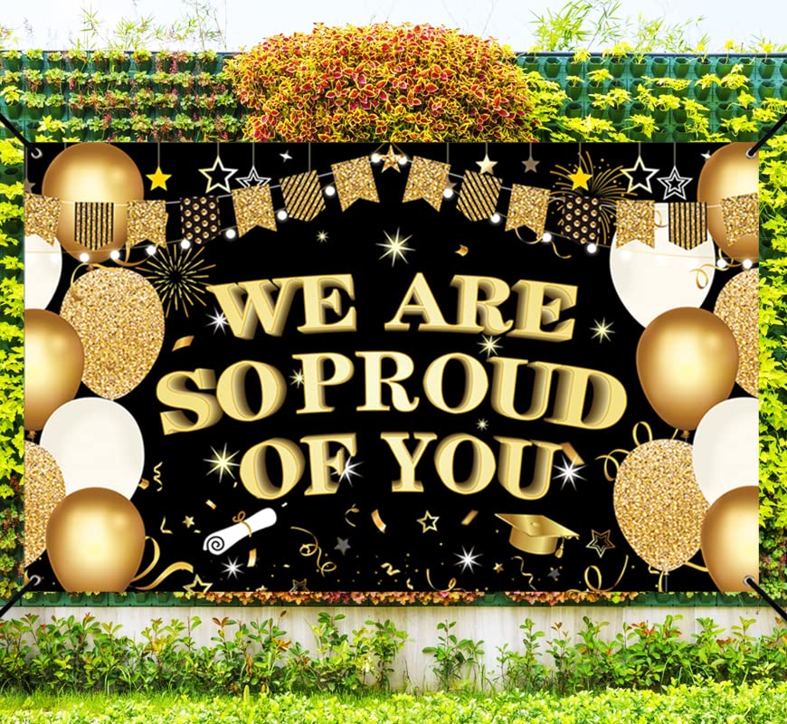 2023 Graduation Party Decorations, We are So Proud of You Backdrop Banner, We are So Proud of You Banner for Graduation Decorations 2023, Congrats Grad Party Decorations, Class of 2023 Decorations