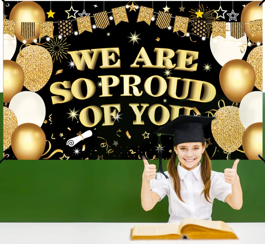 2023 Graduation Party Decorations, We are So Proud of You Backdrop Banner, We are So Proud of You Banner for Graduation Decorations 2023, Congrats Grad Party Decorations, Class of 2023 Decorations