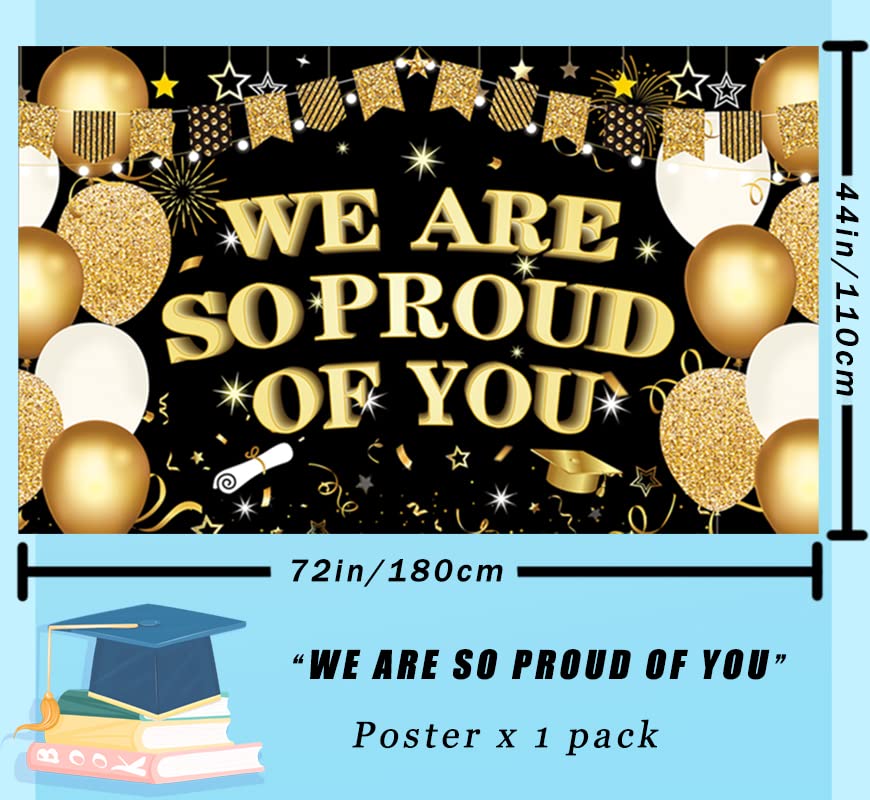 2023 Graduation Party Decorations, We are So Proud of You Backdrop Banner, We are So Proud of You Banner for Graduation Decorations 2023, Congrats Grad Party Decorations, Class of 2023 Decorations