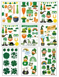 shamrock clover tattoo st patricks day stickers irish temporary tattoos st patricks day accessories shamrock patterned tattoos party favors decorations