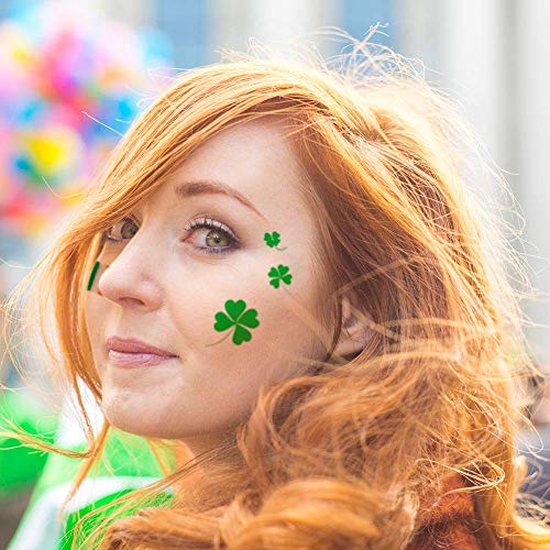 Shamrock Clover Tattoo st Patricks Day Stickers Irish Temporary Tattoos St Patricks Day Accessories Shamrock Patterned Tattoos Party Favors Decorations