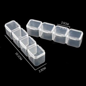 1 Pack 56 Grids Diamond Painting Box Plastic Jewelry Organizer Storage Container Diamond Embroidery Storage Boxes Nail Art Tools Storage Case for DIY Rhinestone Beads or Nail Art Small Findings