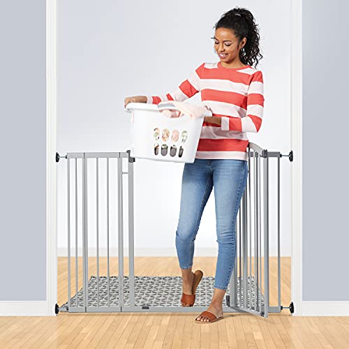 Summer Infant Extra Tall & Extra Wide Safety Gate, 29.5 - 53 Inch Wide & 38" Tall, for Doorways & Stairways, with Auto-Close & Hold-Open, Grey