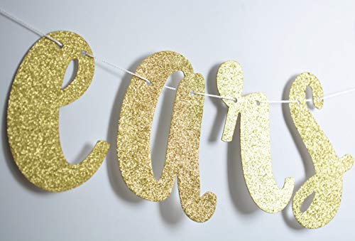 16 Years Loved Gold Glitter Banner for Happy 16th Birthday / Wedding Anniversary Party Decor Gold Glitter