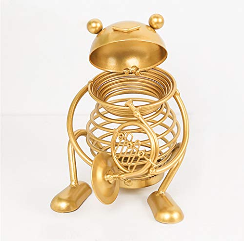 Red Spider Creative Golden Animal Band Band Iron Decoration Simple Modern Hotel Decorations Home Desktop Decoration Coffee Table Decor Metal Pen Holder (French Horn Player)