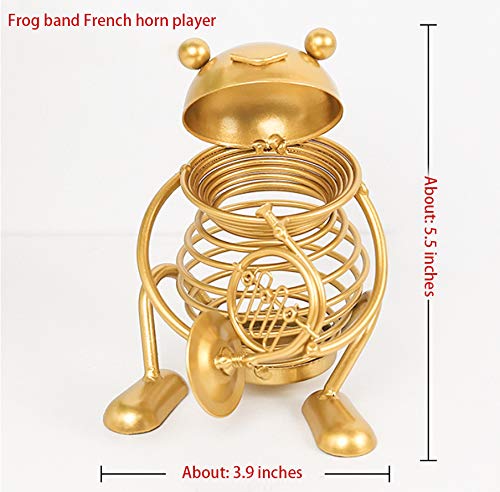 Red Spider Creative Golden Animal Band Band Iron Decoration Simple Modern Hotel Decorations Home Desktop Decoration Coffee Table Decor Metal Pen Holder (French Horn Player)