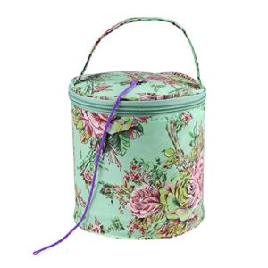 portable travel use knitting yarn storage tote bag crocheting needle hooks pouch organizer