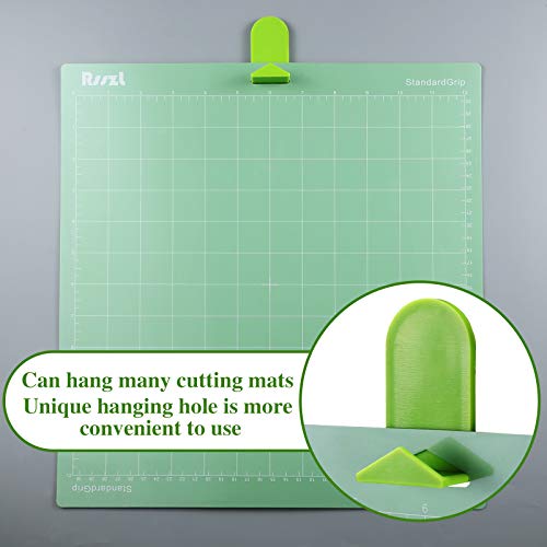 6 Pieces Cutting Mat Hanger, 2.17 Inch x 1.19 Inch Cutting Mat Storage, Standard Grip Cutting Mat Holder, Green Cut Mats Accessories