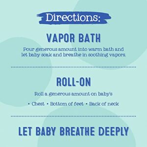 Oilogic Baby Bath Essentials - Stuffy Nose & Cough Bundle - Vapor Bath Relief and Roll-On Essential Oil Blend for Babies & Toddlers