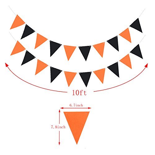 Halloween Pennants Banners, JmYo Durable and Reusable with 20pcs Pennants Flags Party Decoration, 20ft