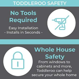 Toddleroo by North States Door Knob Covers | Prevents Child from Opening Doors l Fits Most Doors – assembles Easily for a Quick Safety Solution | Baby- Proof with Confidence (2-Pack, White)