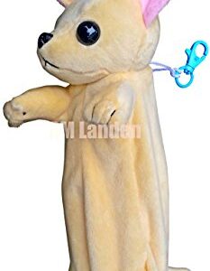 AM Landen Super Cute Soft Plush Chihuahua Cosmetic Makeup Storage Pencil Pouch