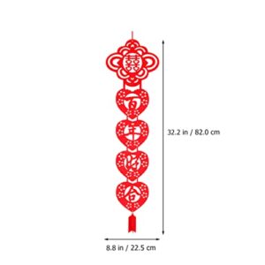 SEWACC Chinese Wedding Porch Sign 1 Pair Chinese Traditional Wedding Couplet Red Word Front Door Couplet Wedding Sticker Decorations for Home Wedding Party