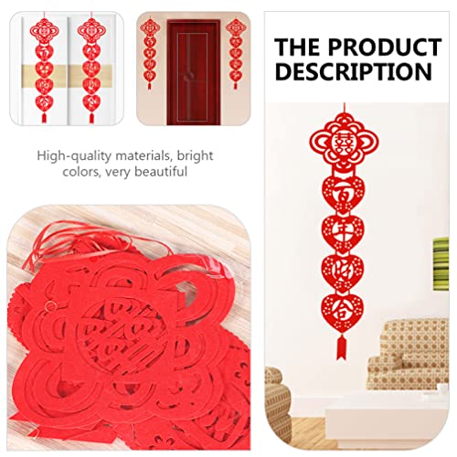 SEWACC Chinese Wedding Porch Sign 1 Pair Chinese Traditional Wedding Couplet Red Word Front Door Couplet Wedding Sticker Decorations for Home Wedding Party