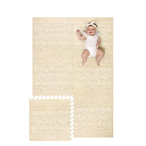 Lillefolk Premium Foam Play Mat for Baby - Large 72”x48” Non-Toxic, Soft Thick Activity Playmat for Girl or Boy; Interlocking Puzzle Tiles, Floor Mats for Infants Tummy Time, Crawling