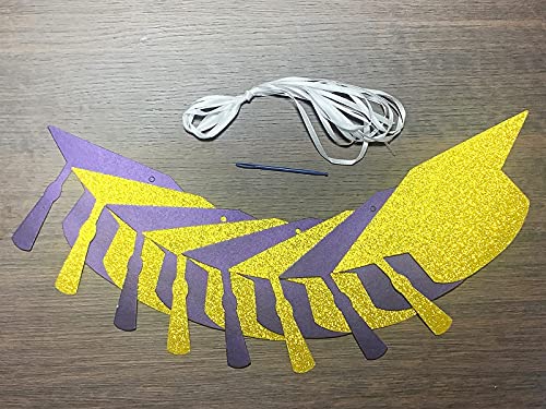 Graduation Party Decorations Purple Gold 2023 NYU Graduation Decorations 4pcs Graduation Hat Banner Garlands Glitter Purple Gold for 2023 Graduation Party Supplies