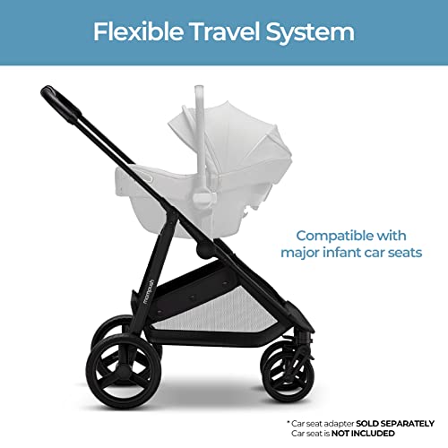 Mompush Wiz 2-in-1 Baby Stroller with Bassinet Mode - Foldable Infant Stroller to Explore More as a Family - Toddler Stroller with Reversible Stroller Seat - Travel System Compatible