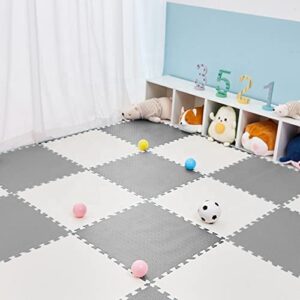 Soft EVA Foam Playmat for Babies, Toddlers Interlocking Extra Thick 0.4'' Padded Floor Mat for Crawling,Playing & Activity 16 Tiles in Pack Large 48'' x 48'' Connected by Smile My Baby