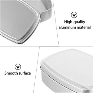 Operitacx Soapbox 2pcs Aluminum Soap Box Empty Metal Tins for Candle Making Candies Leak- Proof Balm Boxes Aluminum Tin Jar Containers for Candies Jewelry Powder 150ml Sponge Dish