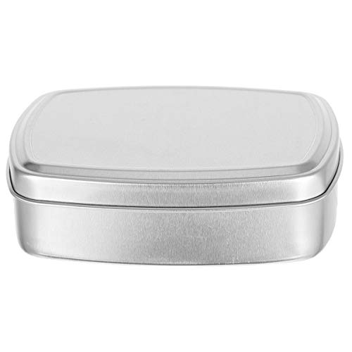 Operitacx Soapbox 2pcs Aluminum Soap Box Empty Metal Tins for Candle Making Candies Leak- Proof Balm Boxes Aluminum Tin Jar Containers for Candies Jewelry Powder 150ml Sponge Dish