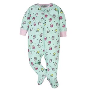 Onesies Brand Baby Girls' 4-Pack Sleep 'N Play Footies Multi Pack, Pink Sweet Treat, 3-6 Months