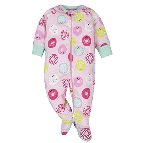 Onesies Brand Baby Girls' 4-Pack Sleep 'N Play Footies Multi Pack, Pink Sweet Treat, 3-6 Months