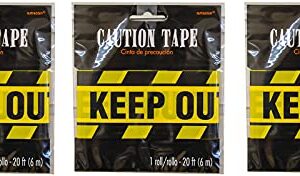 Decorative 20ft Halloween Caution Tape (Pack of 3)