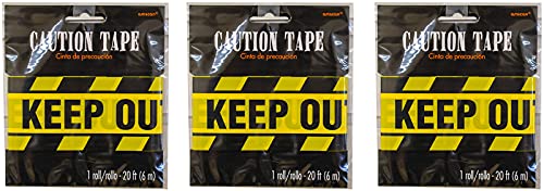 Decorative 20ft Halloween Caution Tape (Pack of 3)