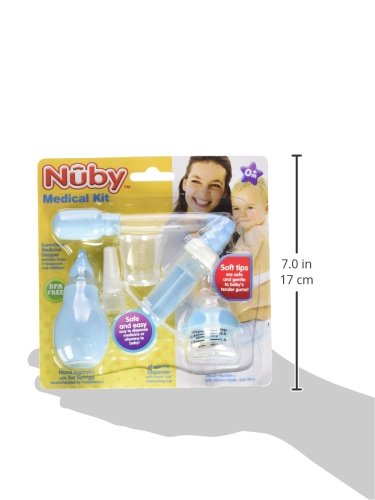 Nuby Small 6-Piece Medical Kit for Healthy Baby, Infant, Child, Nursery Care, Colors May Vary