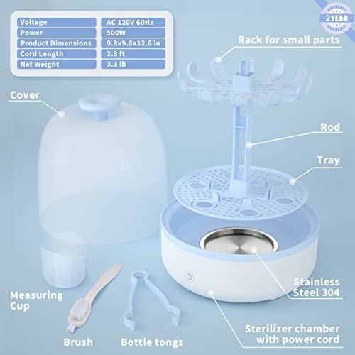 Bottle Sterilizer, Little Bo Baby Bottle Electric Steam Sterilizer, Steam Sterilization for Baby Bottles, Highest Capacity, Any Brand Universal Fit