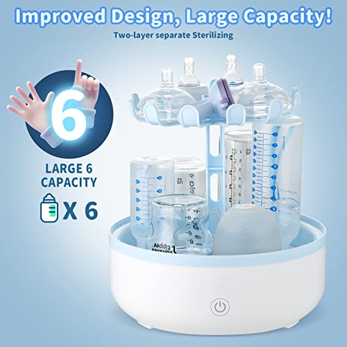 Bottle Sterilizer, Little Bo Baby Bottle Electric Steam Sterilizer, Steam Sterilization for Baby Bottles, Highest Capacity, Any Brand Universal Fit