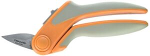 fiskars easy action rag quilt snips, 8″, gray orange