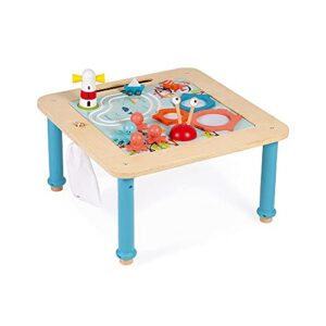 janod 14 piece wooden progressive activity table – ages 18 months+ – j08041