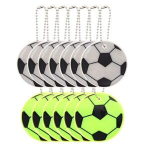 kisangel 12pcs reflector pendant child safety reflector backpack pendant schoolbag keychain backpack reflectors soccer hanging decor school bag hanging ornament