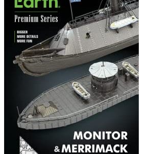 Metal Earth Premium Series Monitor & Merrimack 3D Metal Model Kit Fascinations