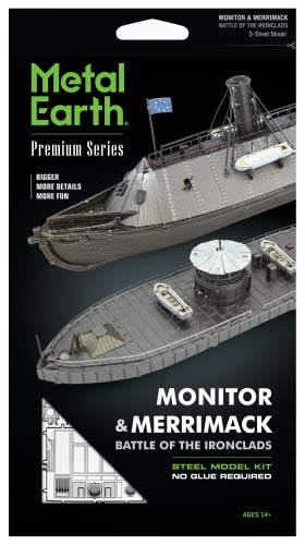 Metal Earth Premium Series Monitor & Merrimack 3D Metal Model Kit Fascinations