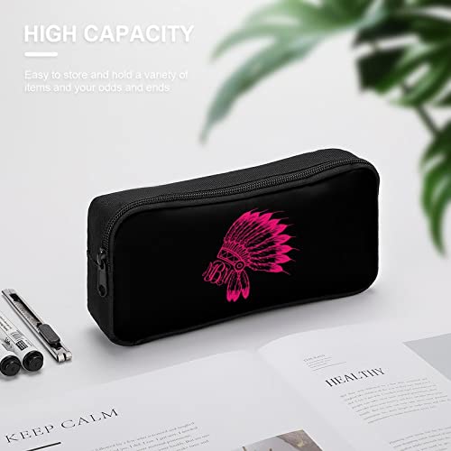 Indian Leader Pencil Case Pencil Pouch Coin Pouch Cosmetic Bag Office Stationery Organizer