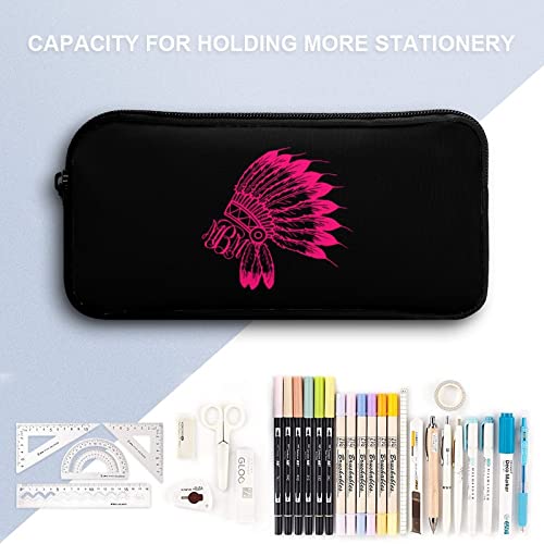 Indian Leader Pencil Case Pencil Pouch Coin Pouch Cosmetic Bag Office Stationery Organizer