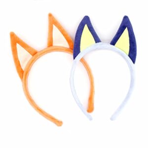 jing xin 2 pcs dog ears headbands,halloween animal headwear cosplay costume accessories birthday party for children adult