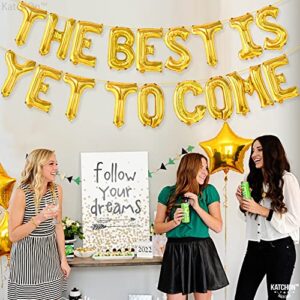 Gold, The Best Is Yet To Come Banner Balloon - 16 Inch | Congratulations Banner for Congratulations Decorations | Farewell Decorations Party | The Best Is Yet To Come Sign for Wedding Decorations